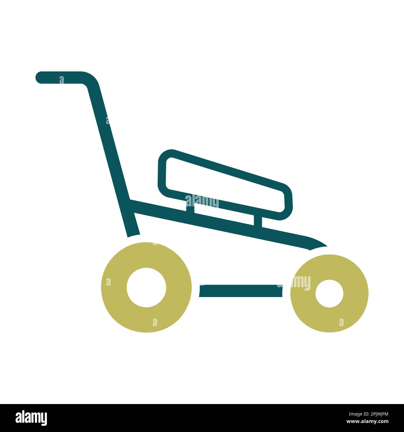 Lawn mower vector icon. Gardening grass-cutter. Graph symbol for ...