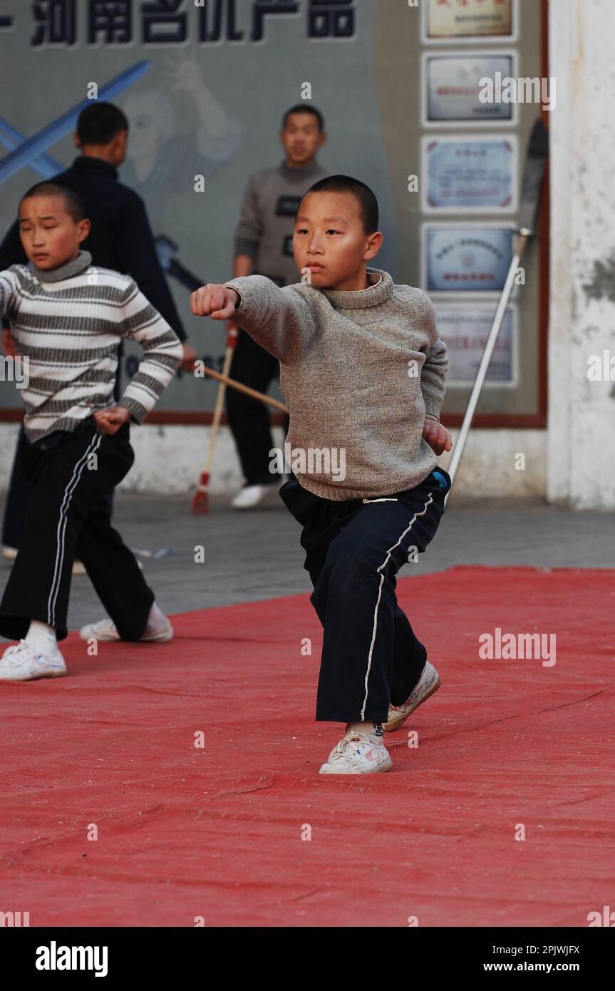 The Shaolin Temple, martial arts training center. Henan, Song Shan ...