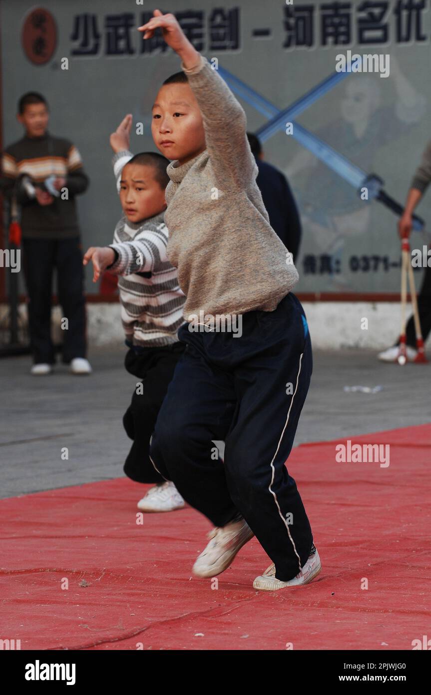 The Shaolin Temple, martial arts training center. Henan, Song Shan ...