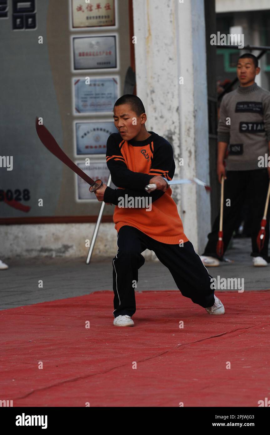 The Shaolin Temple, martial arts training center. Henan, Song Shan ...