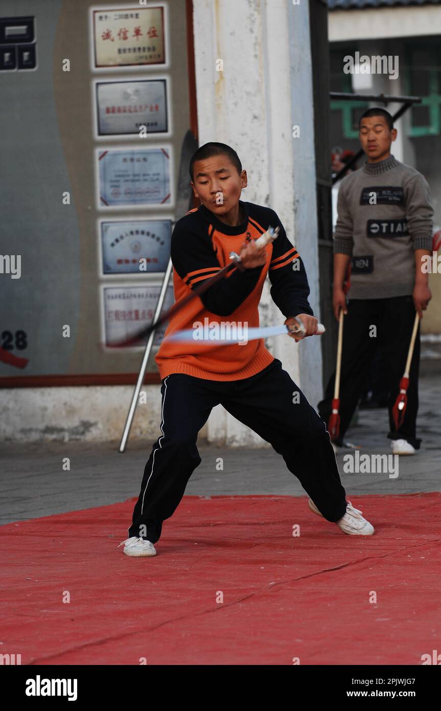 The Shaolin Temple, martial arts training center. Henan, Song Shan ...