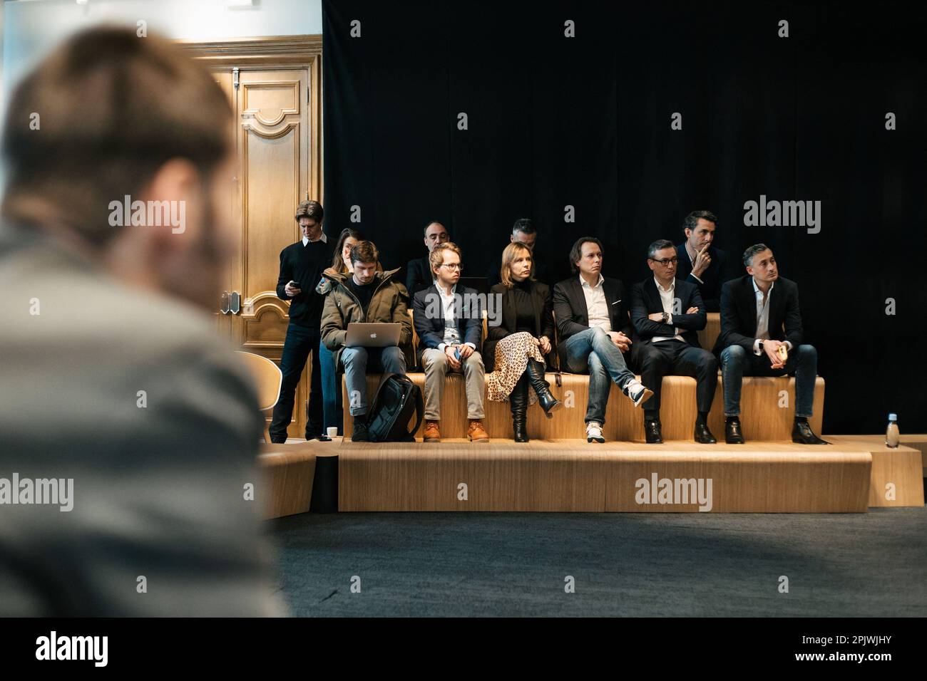 Paris, France. 04th Apr, 2023. CEO of Free Pro Denis Planat and founder ...