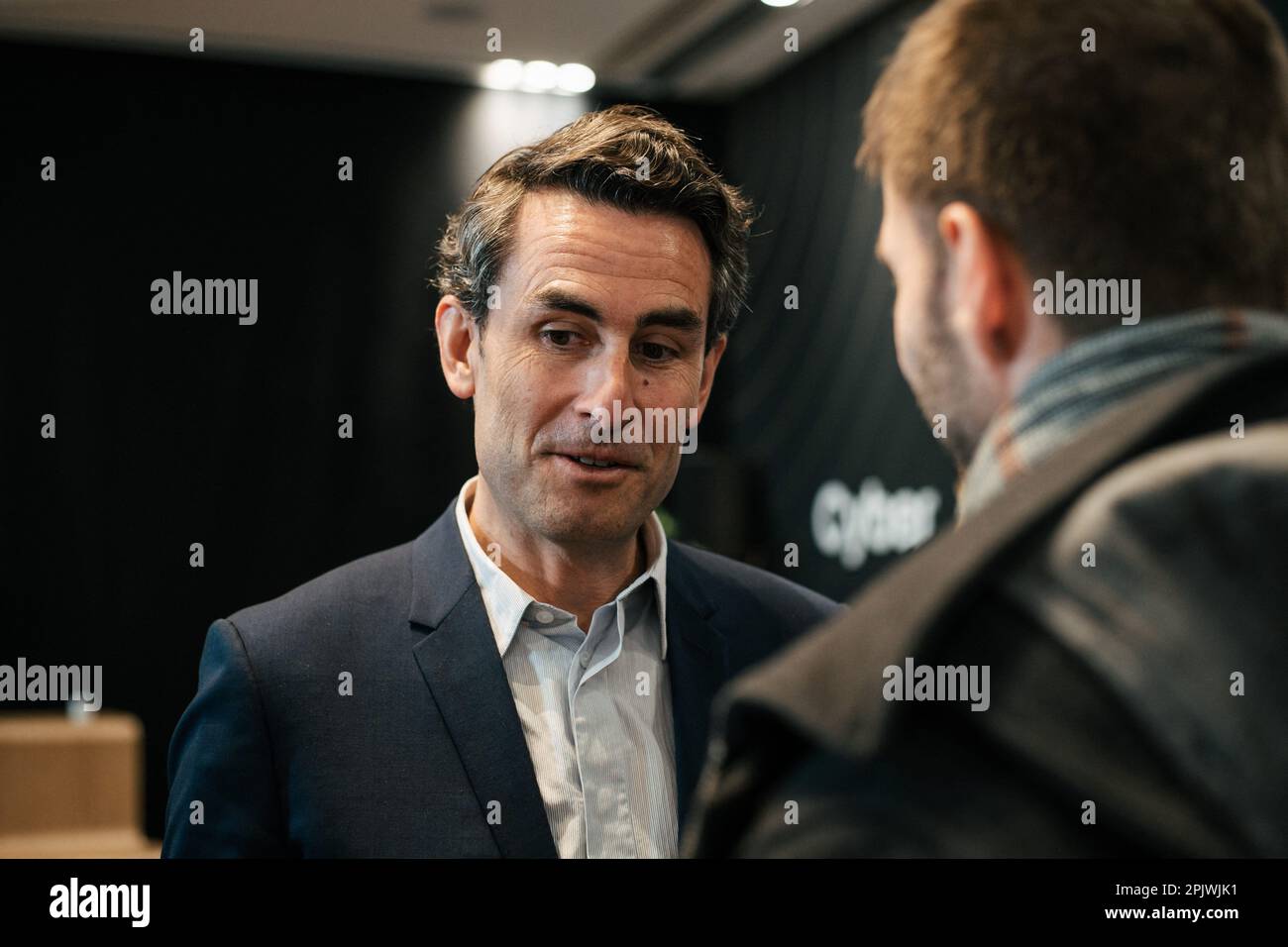 Paris, France. 04th Apr, 2023. CEO of Groupe iliad Thomas Reynaud ...