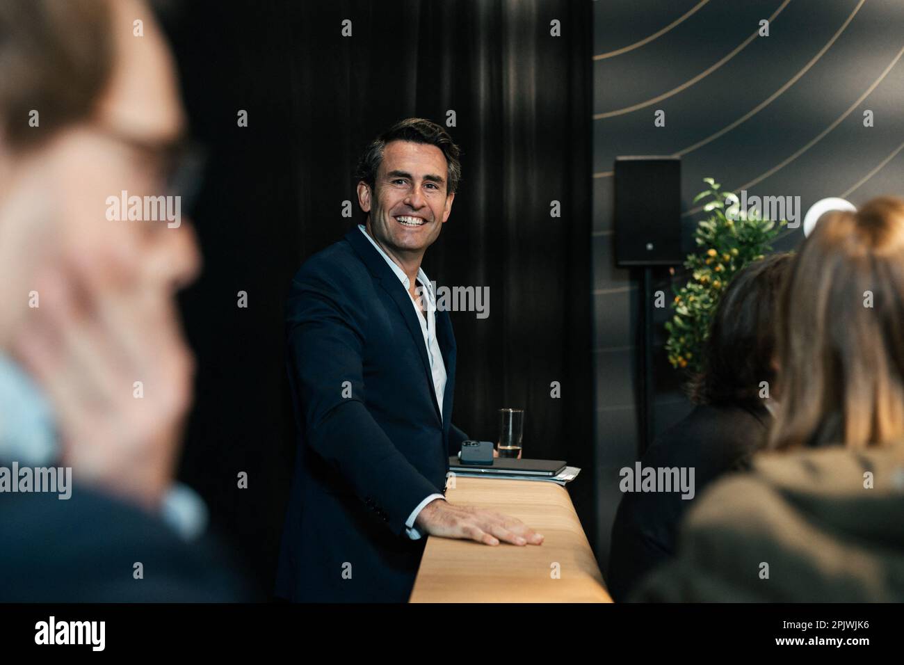 Paris, France. 04th Apr, 2023. CEO of Groupe iliad Thomas Reynaud ...