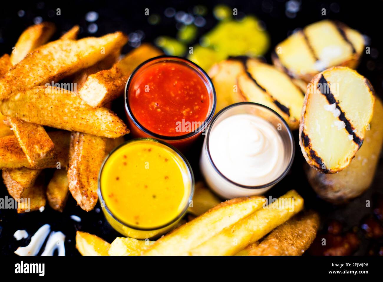 French Fries are potatoes that are made by cutting them into batons and ...