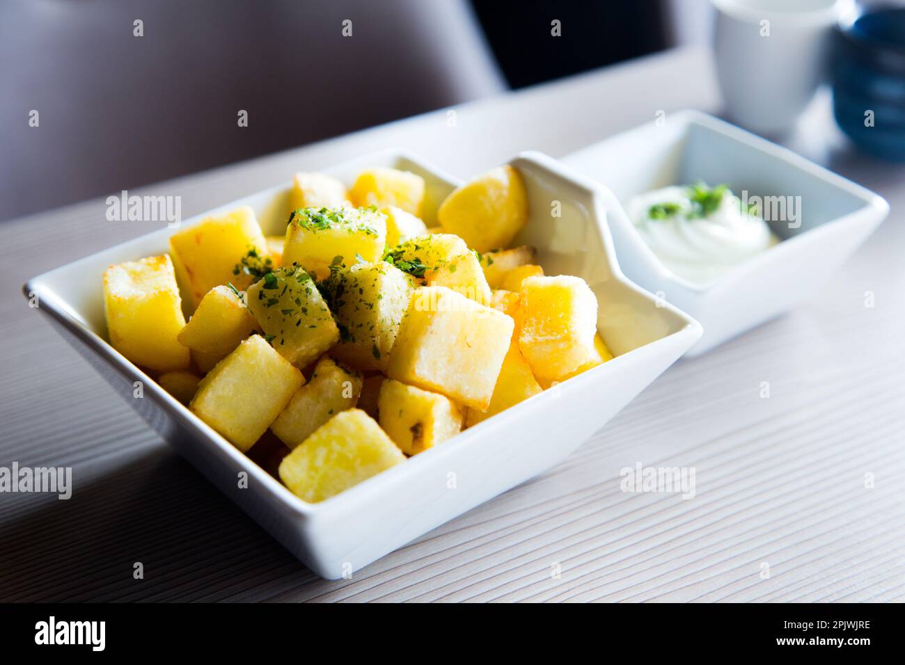 French Fries are potatoes that are made by cutting them into batons and ...