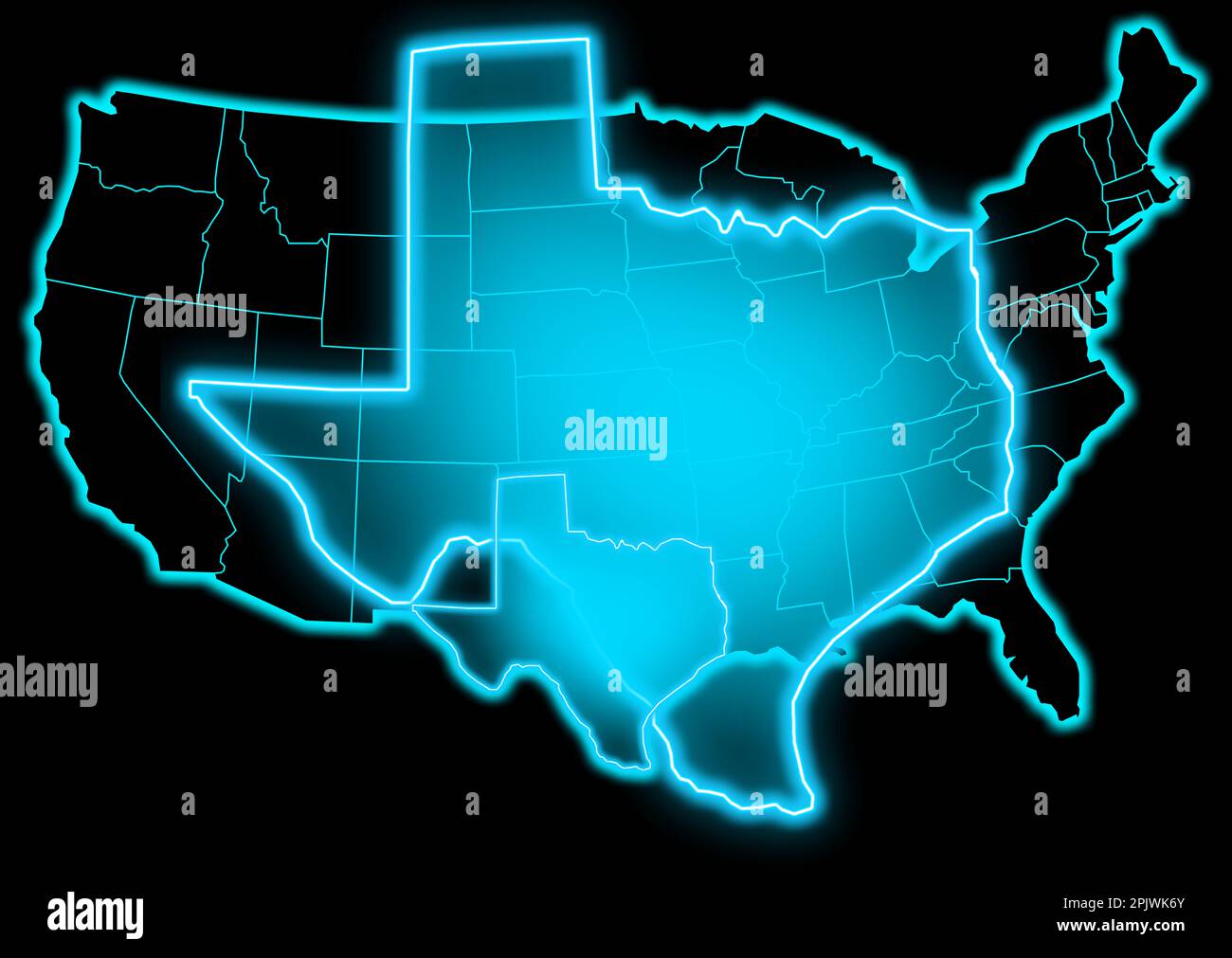 Glowing map of usa hi-res stock photography and images - Alamy