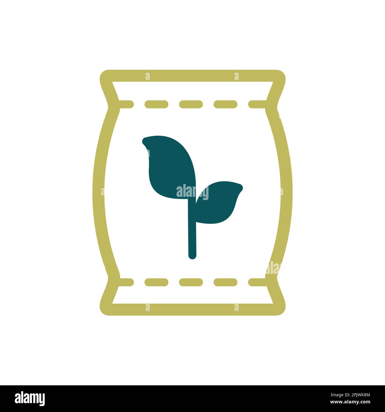 Fertilizer bag isolated vector icon. Graph symbol for agriculture ...
