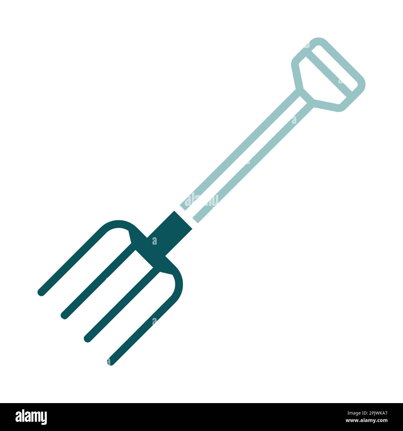 Garden pitchfork isolated vector icon. Graph symbol for agriculture ...