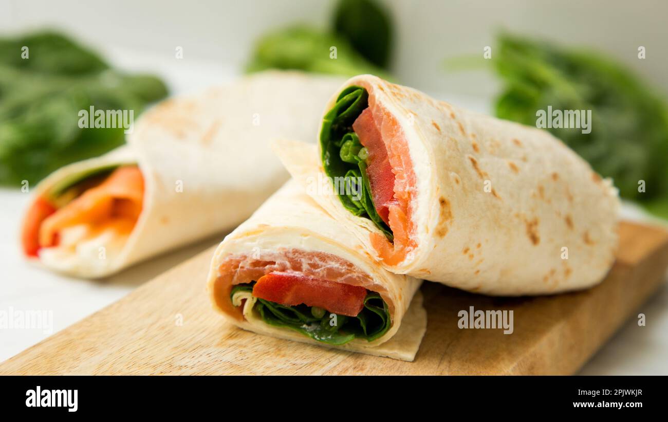 Tortilla rolls hi-res stock photography and images - Alamy