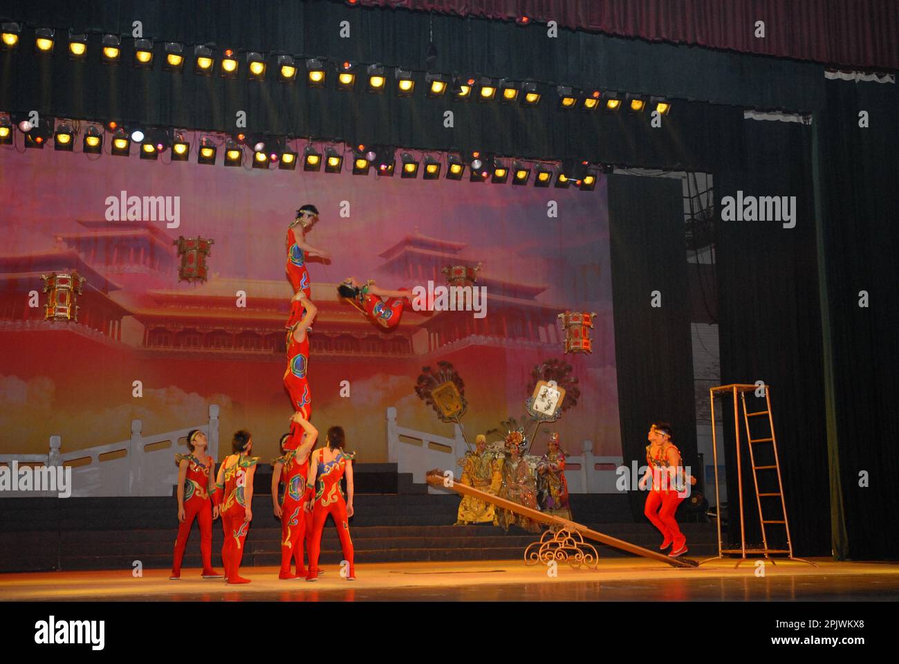 The famous Chaoyang Theater Acrobatics World show. Beijing; China Stock ...