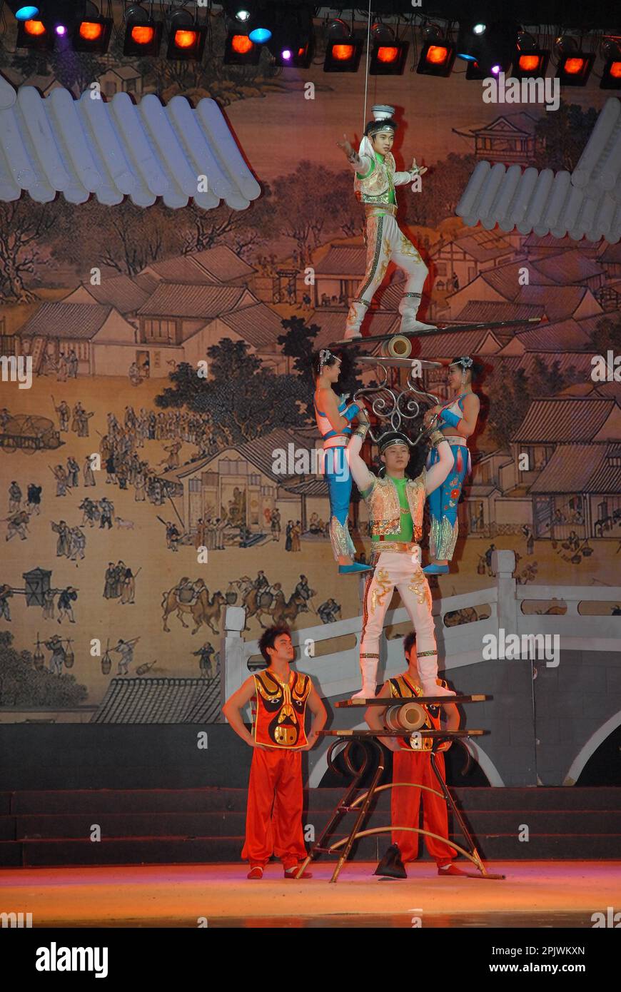 The famous Chaoyang Theater Acrobatics World show. Beijing; China Stock ...