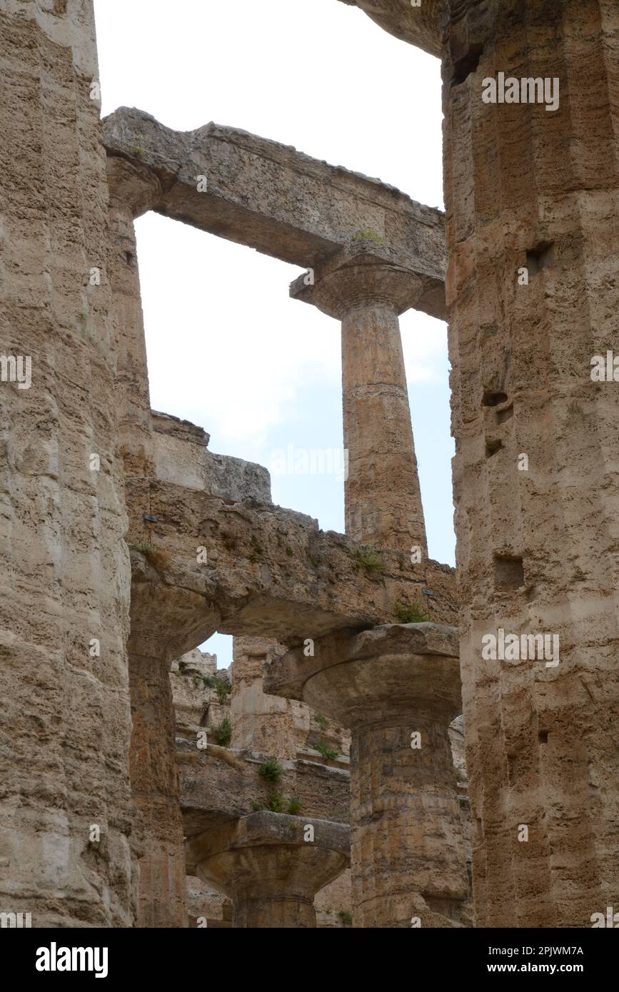 Hera temple at the archaeological Site of Paestum is home to three of ...