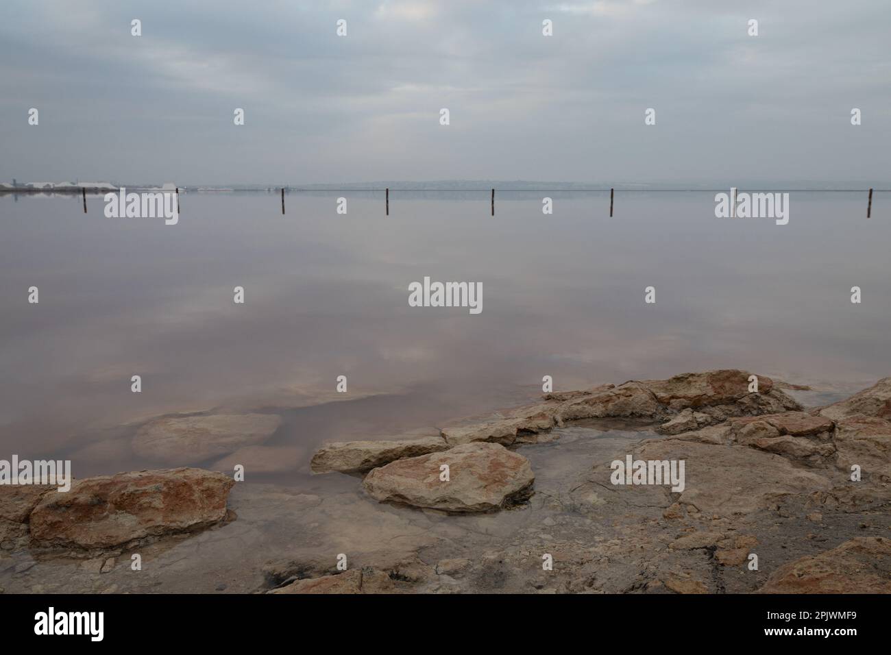 Pink Lake in Nature Park of the Lagoons of La Mata and Torrevieja ...
