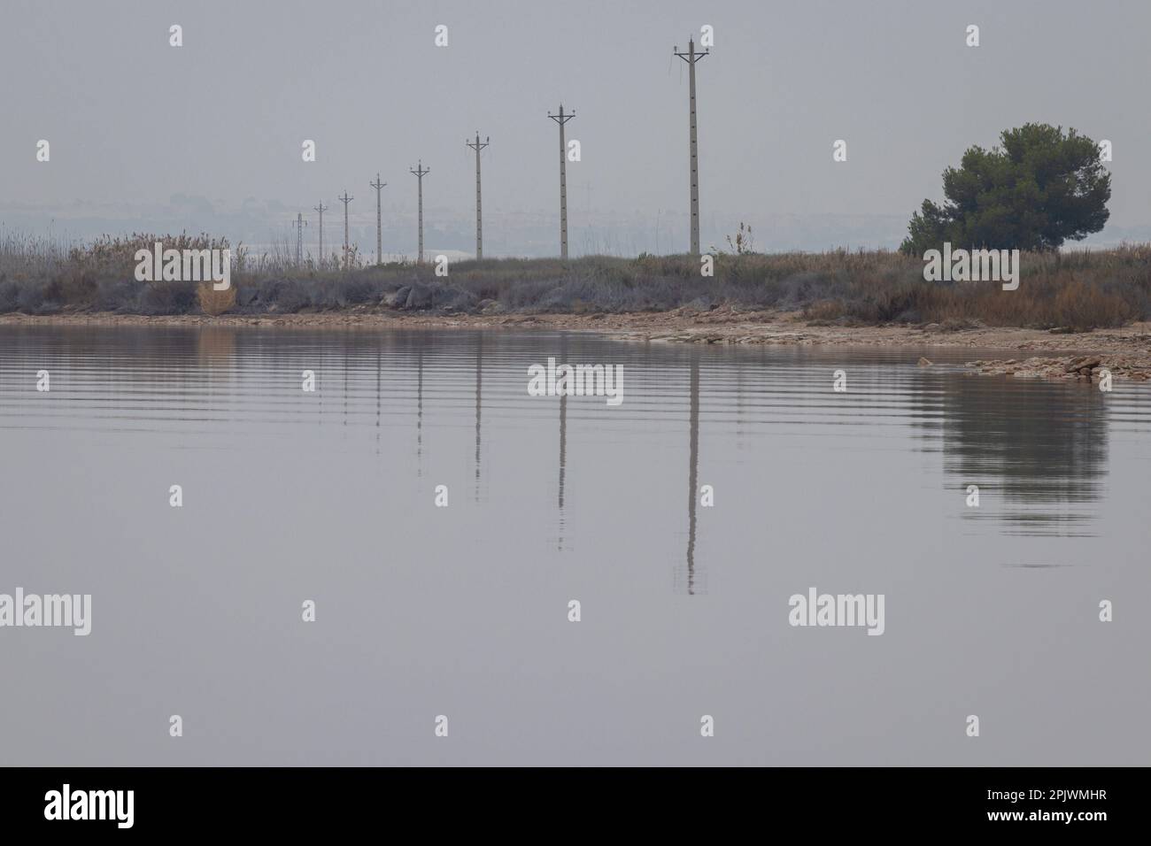Pink Lake in Nature Park of the Lagoons of La Mata and Torrevieja ...