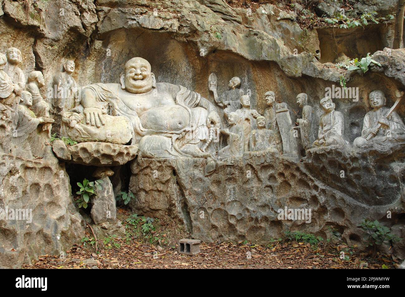 Lingyin Temple. Buddhist stone sculptures of the X-XIV centuries ...