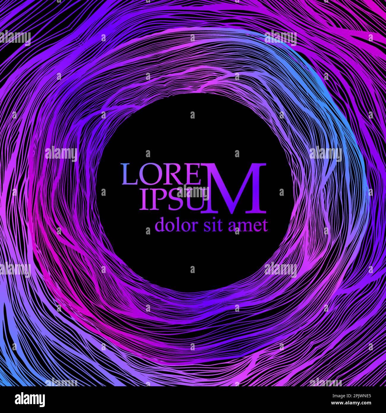 Frame background from blue and violet lines. Vector illustration Stock ...