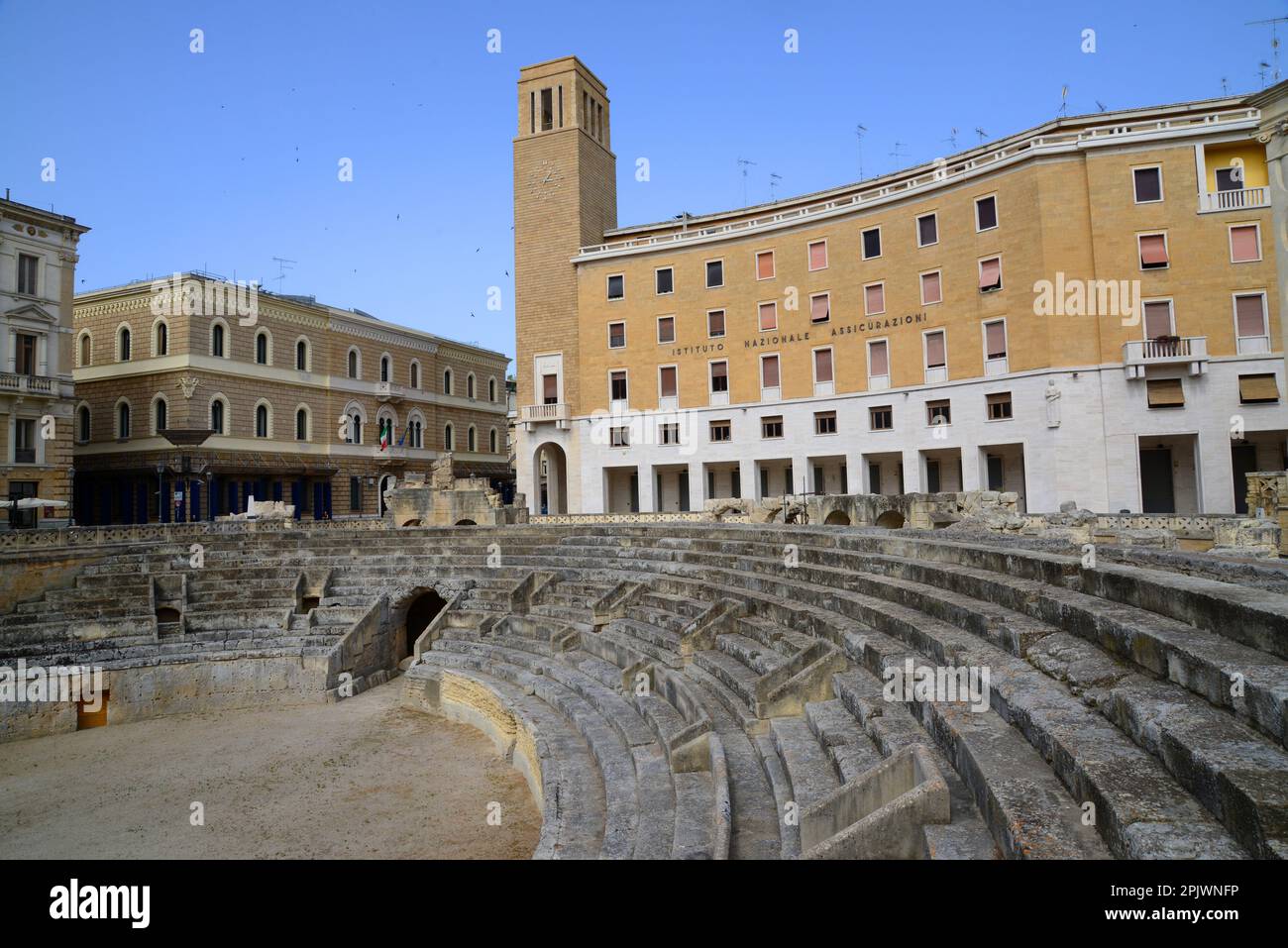 Roman Amphitheater of Lecce, in an ancient square characterized by ...