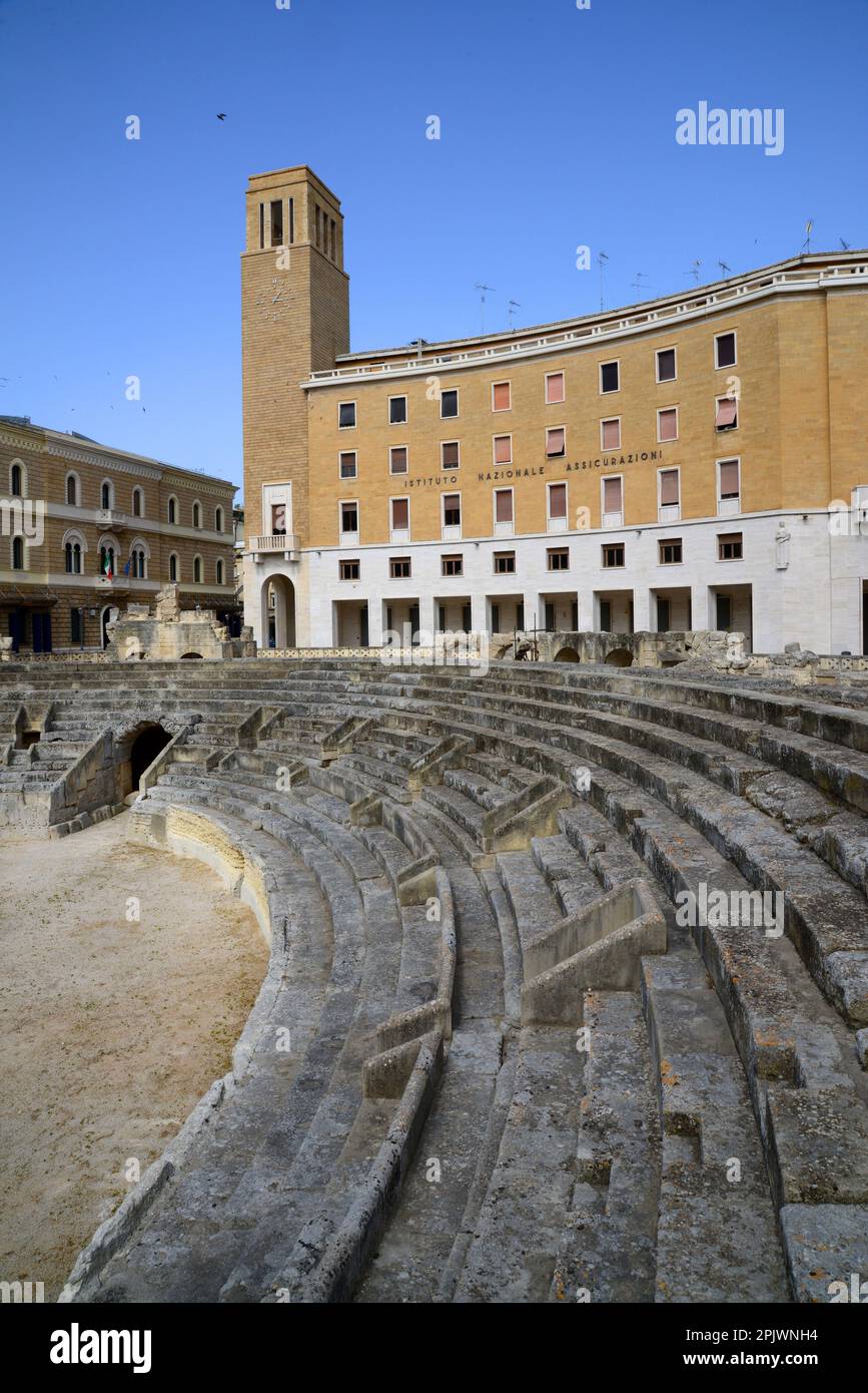 Roman Amphitheater of Lecce, in an ancient square characterized by ...