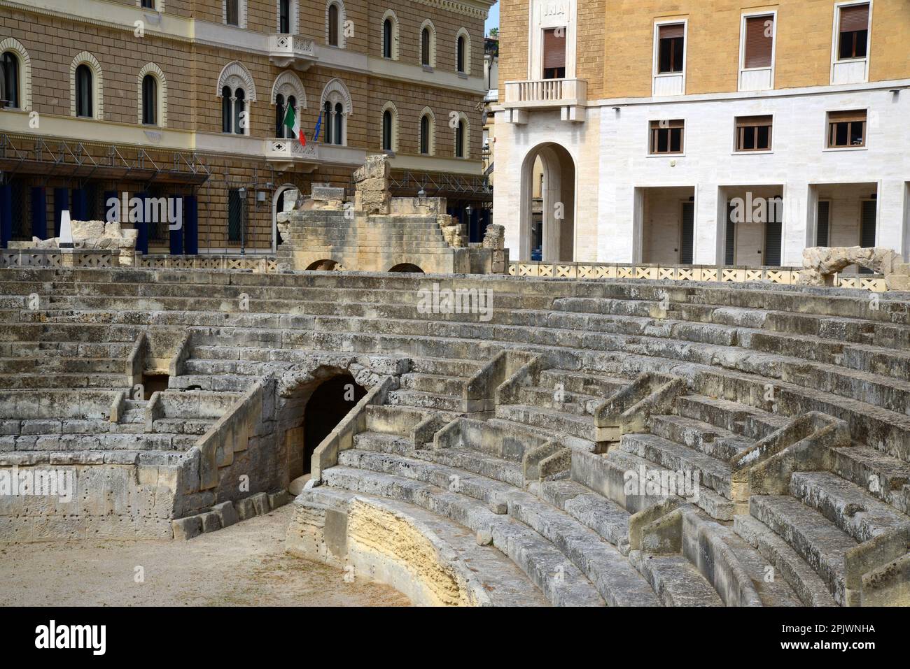Roman Amphitheater of Lecce, in an ancient square characterized by ...