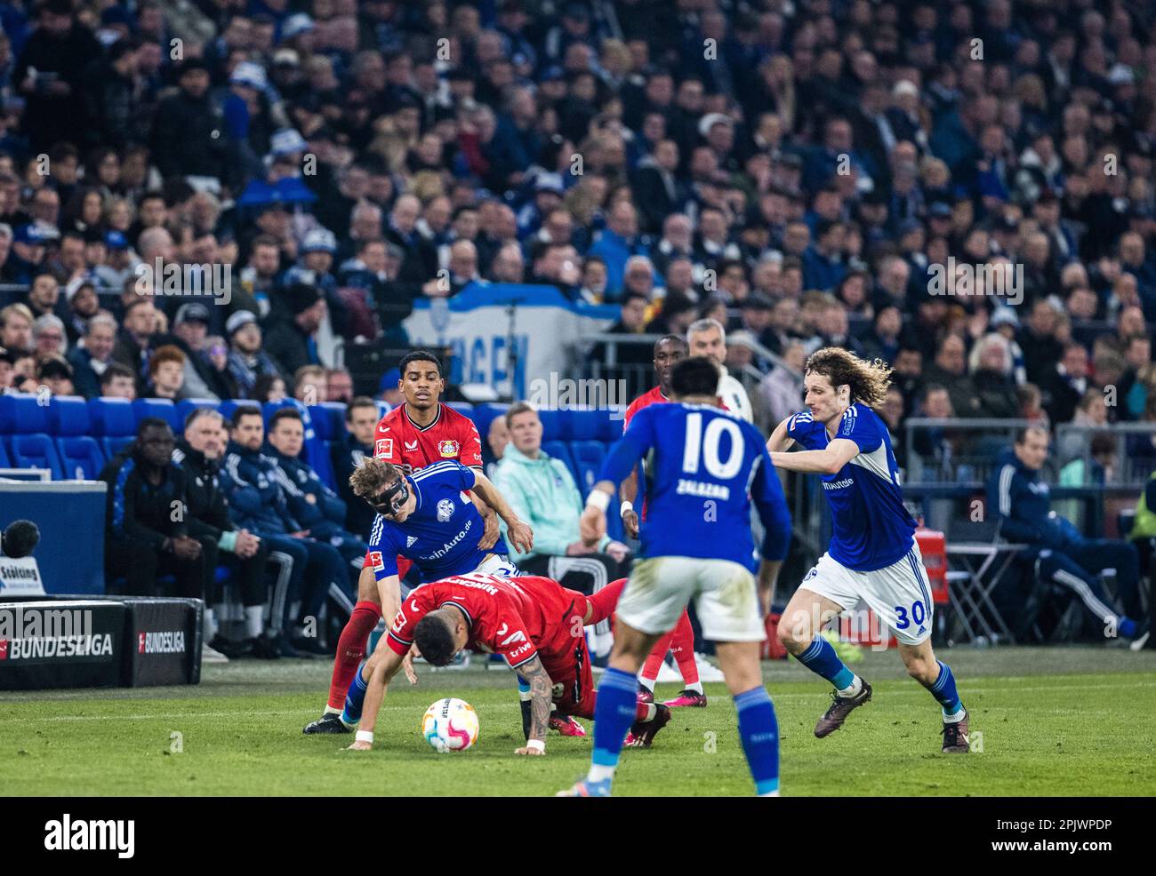 Gelsenkirchen, Veltins-Arena, 01.04.23: Cedric Christian Brunner ...