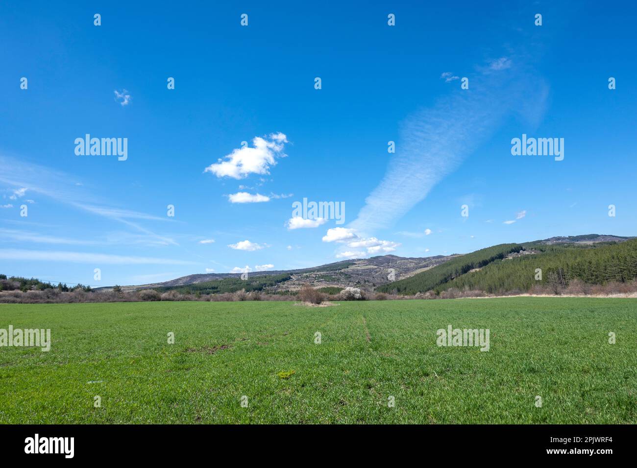 Spring landscape of Lyulin Mountain, Sofia City Region, Bulgaria Stock ...