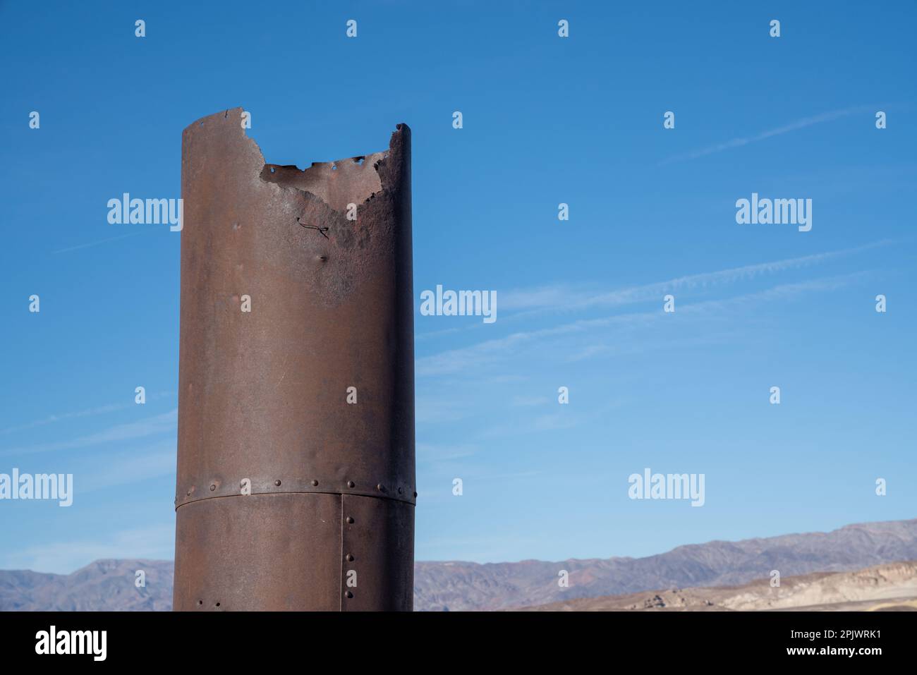 Closeup of Borax processing equipment from the 19th century Stock Photo ...