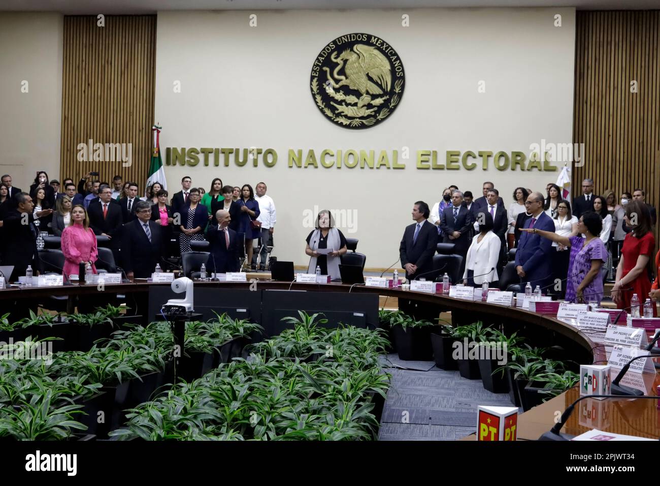 Non Exclusive: April 3, 2023, Mexico City, Mexico: Electoral advisors ...