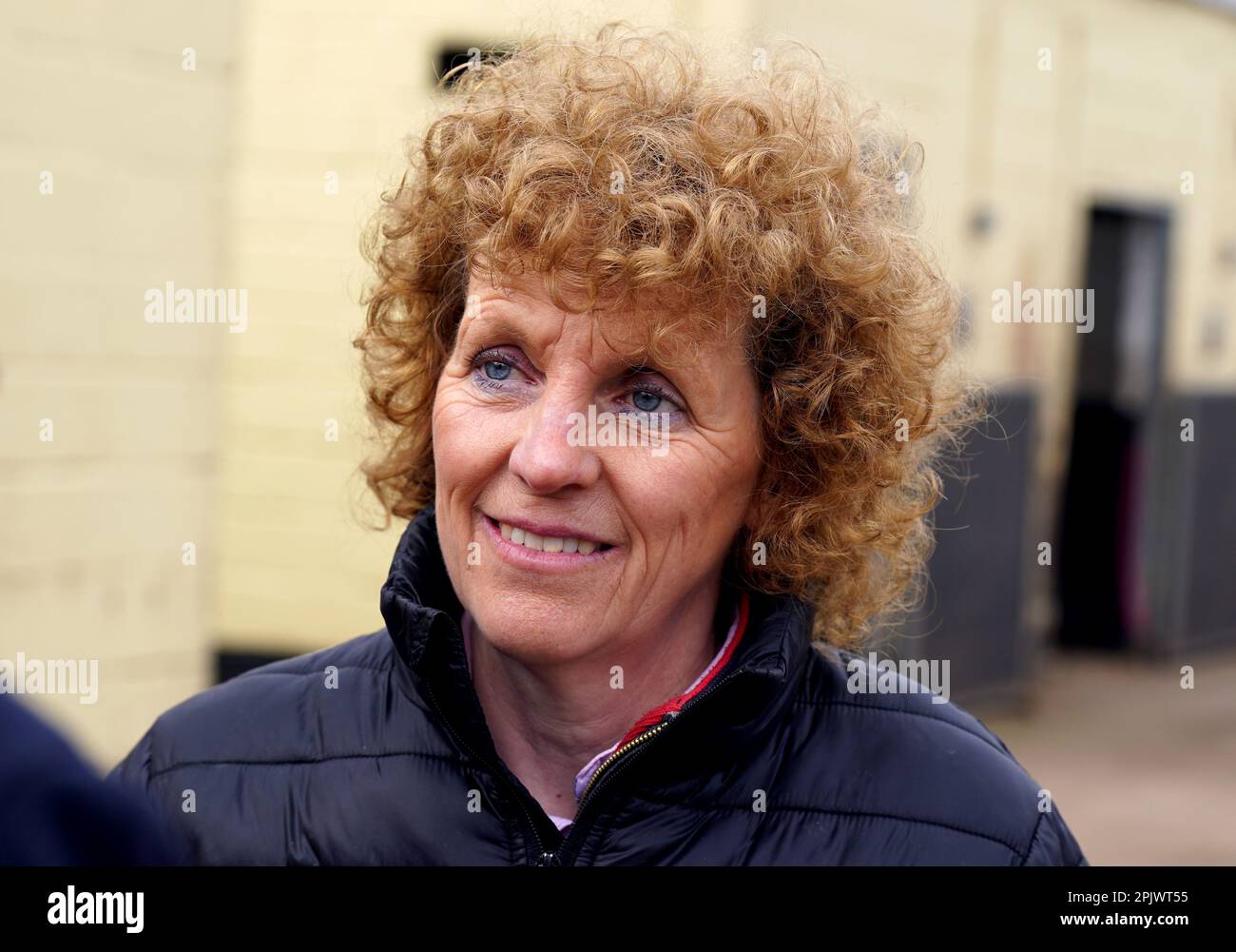 Trainer Lucinda Russell, with Corach Rambler during a stable visit to ...