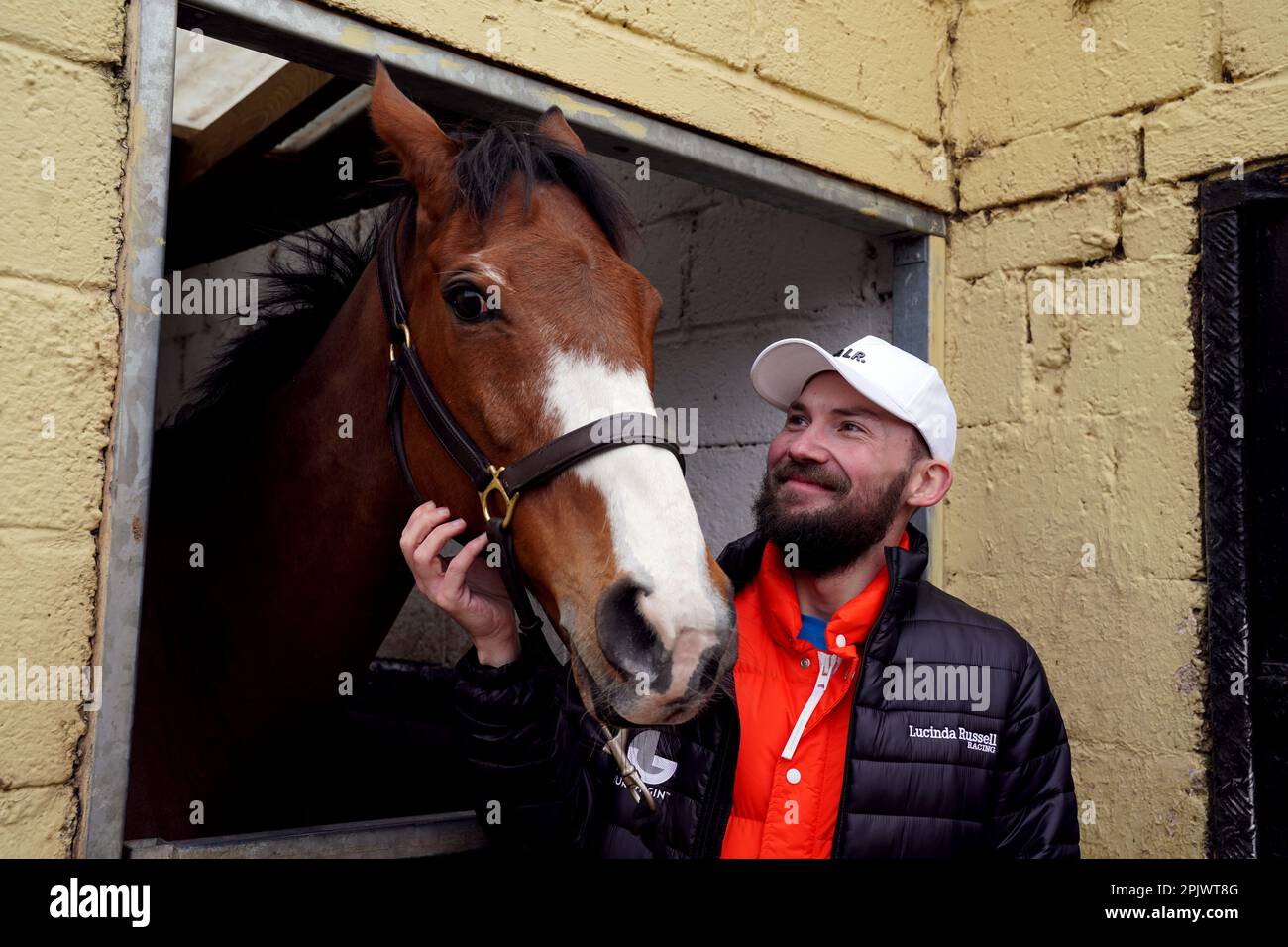 Thomas Kendall, co-owner of Corach Rambler during a stable visit to ...