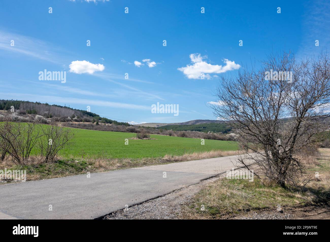 Spring landscape of Lyulin Mountain, Sofia City Region, Bulgaria Stock ...