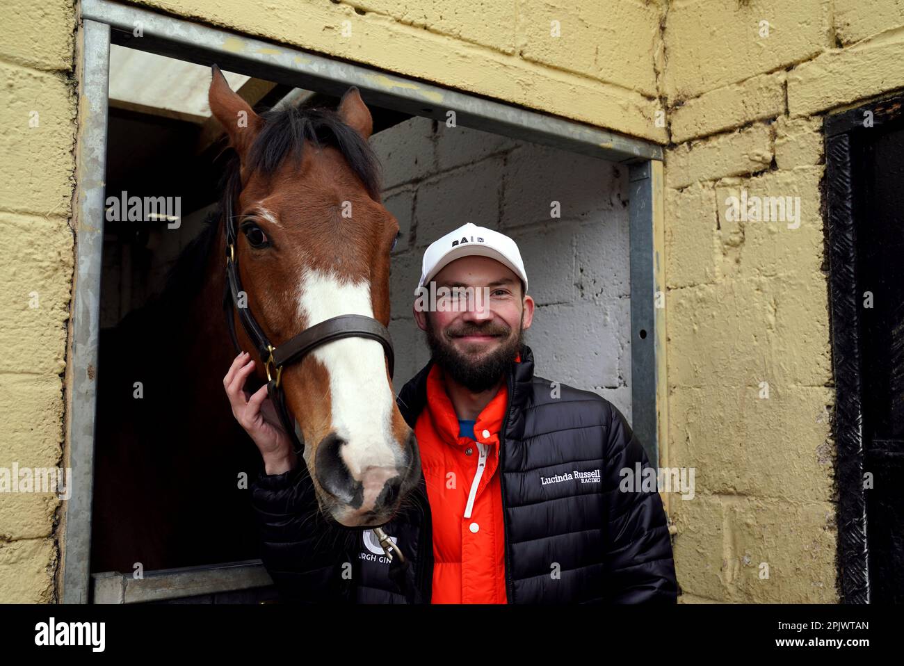Thomas Kendall, co-owner of Corach Rambler during a stable visit to ...