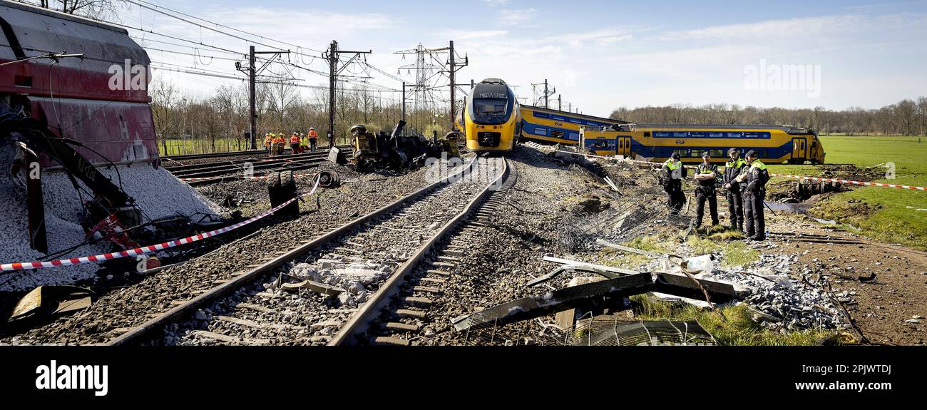 Voorschoten - The place where two trains collided with a construction ...