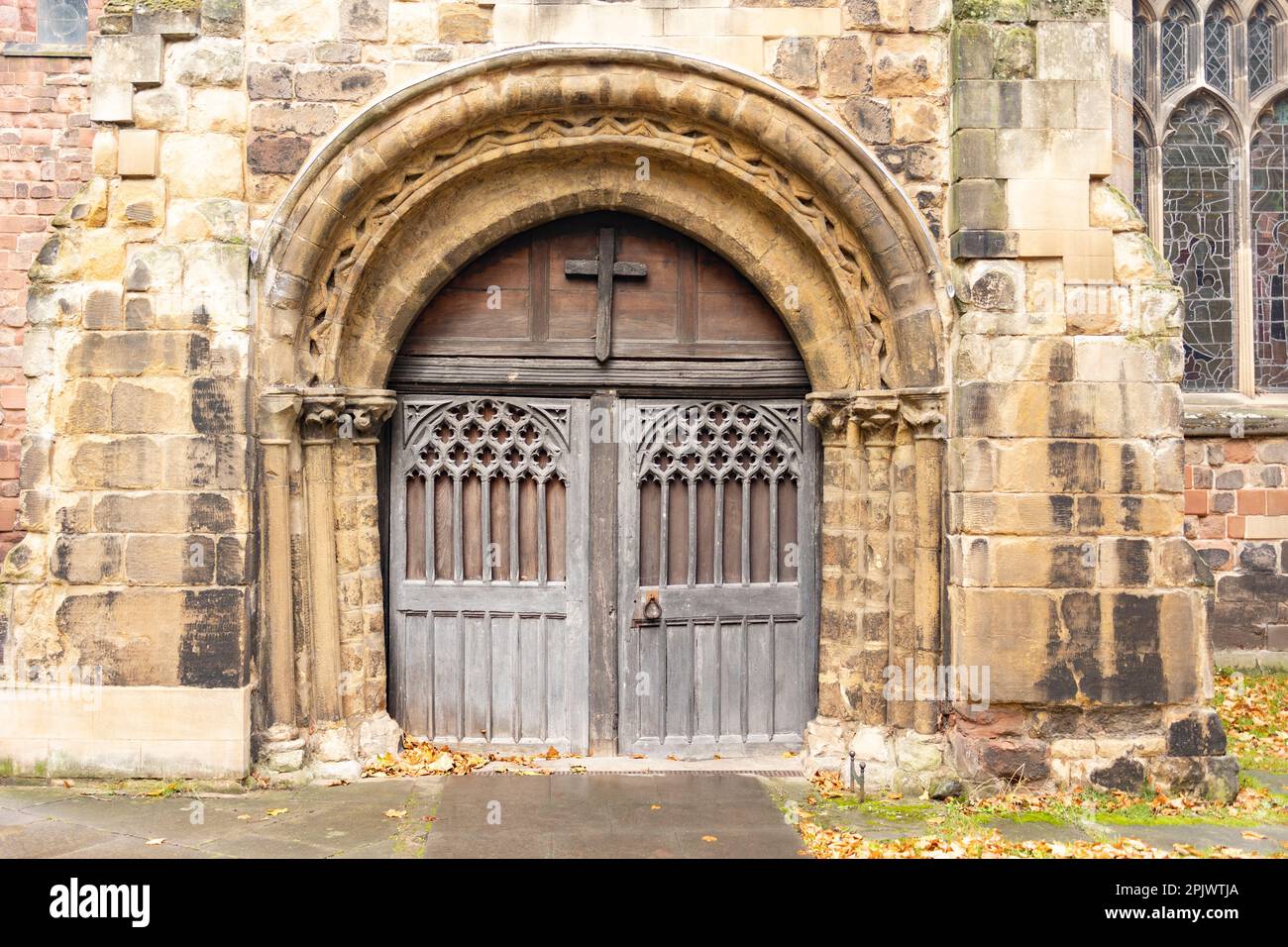 Old wooden church door Stock Photo - Alamy