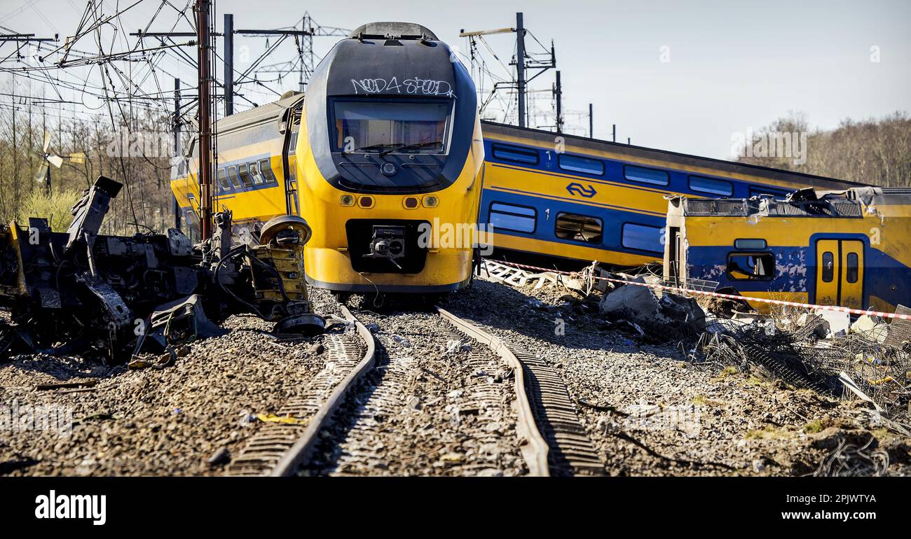 Voorschoten - The place where two trains collided with a construction ...