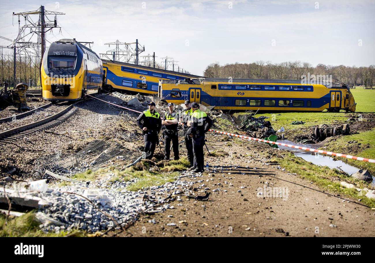 Voorschoten - The place where two trains collided with a construction ...