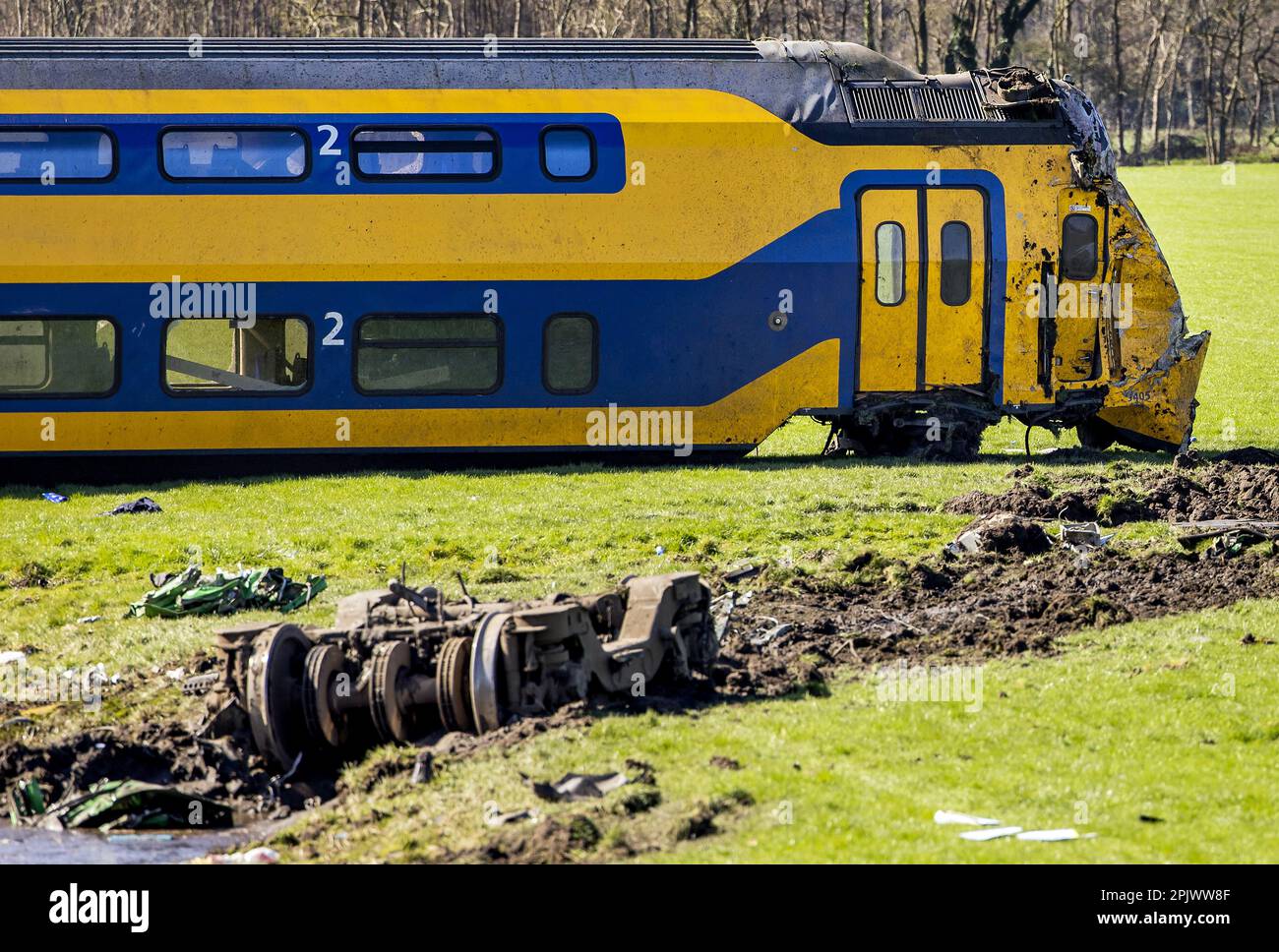 Voorschoten - The place where two trains collided with a construction ...