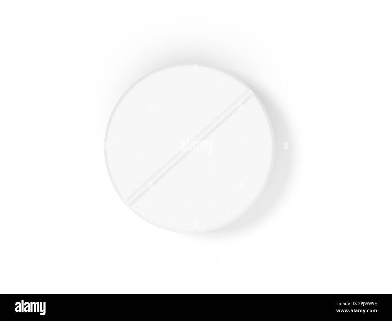White pill isolated on white background. 3d illustration Stock Photo ...