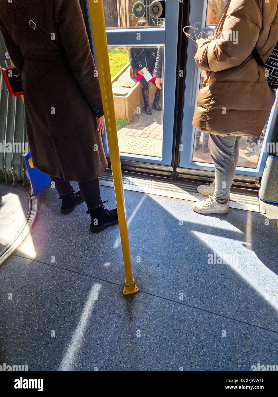 Passengers in a TCL tram train, Lyon, France Stock Photo - Alamy