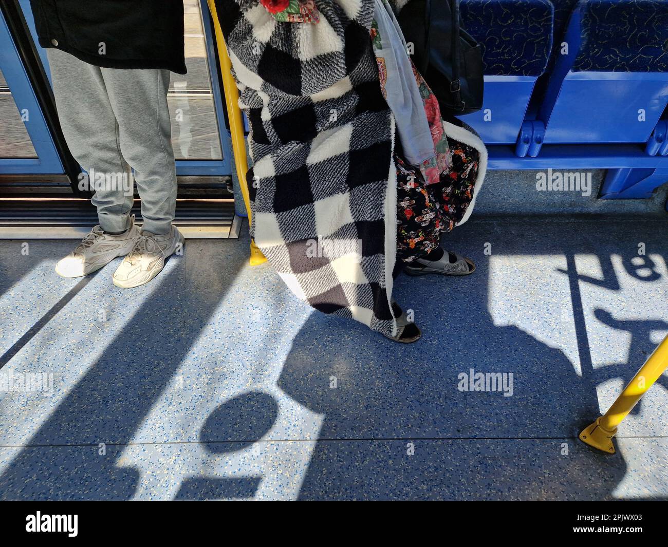 Passengers in a TCL tram train, Lyon, France Stock Photo - Alamy