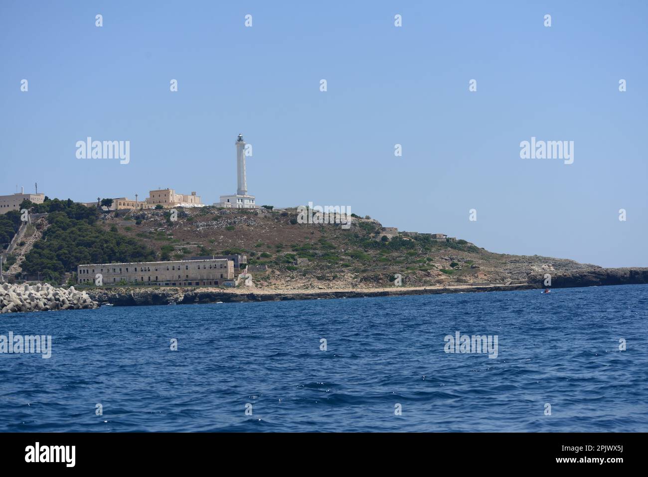 The suggestive lighthouse of Santa Maria di Leuca in Punta Meliso ...