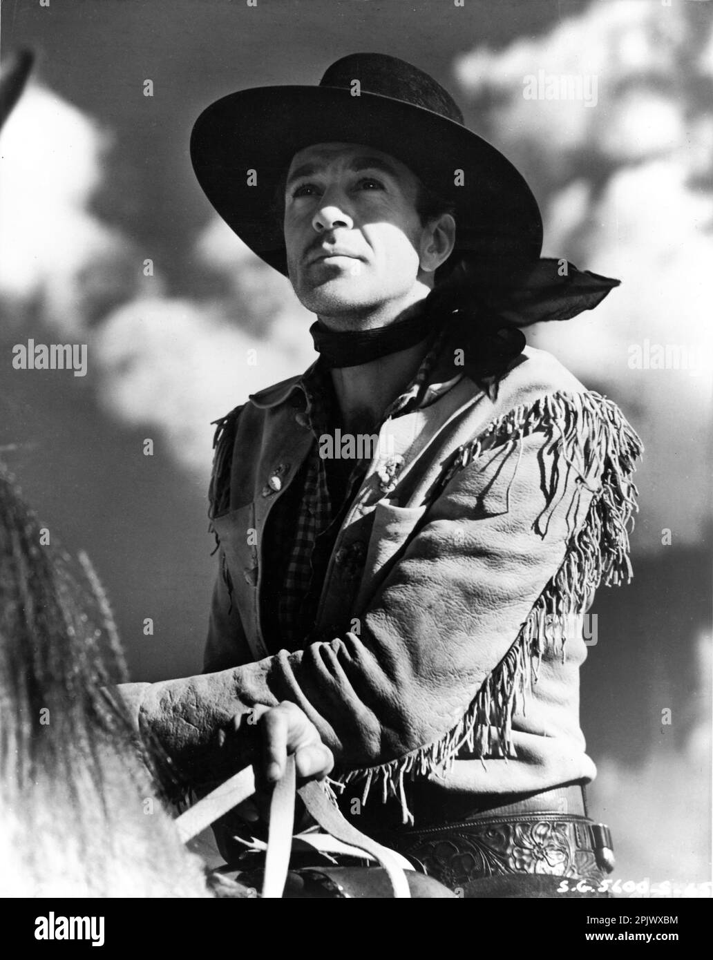 GARY COOPER Portrait by ROBERT COBURN in THE WESTERNER 1940 director ...