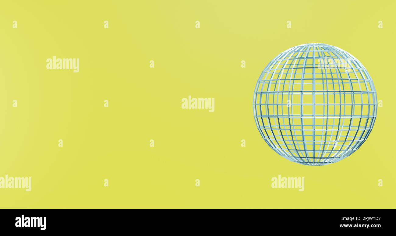 Planet wireframe, globe sphere with grid. Ecology green energy ...