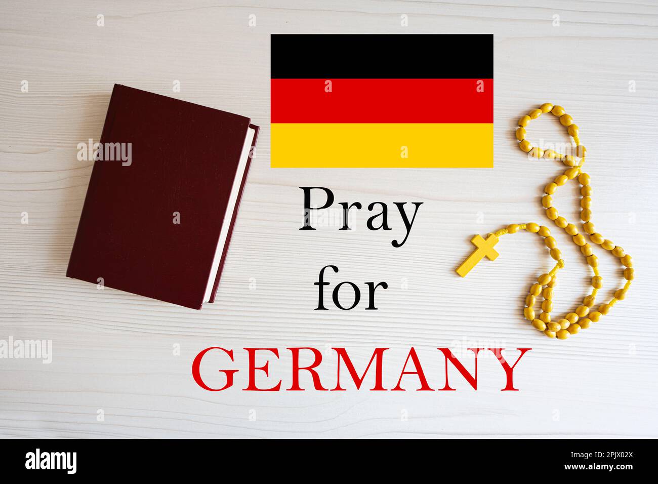 Pray for Germany. Rosary and Holy Bible background Stock Photo - Alamy
