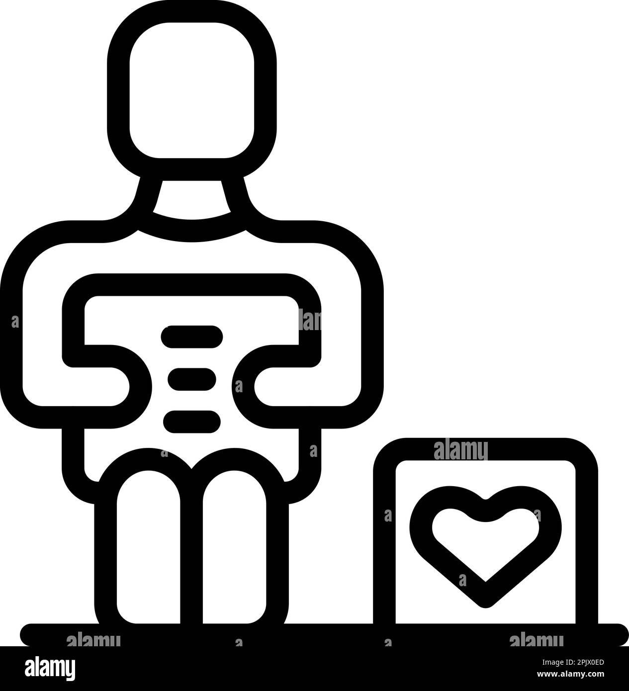 Homeless man icon outline vector. Child charity. Child person Stock ...