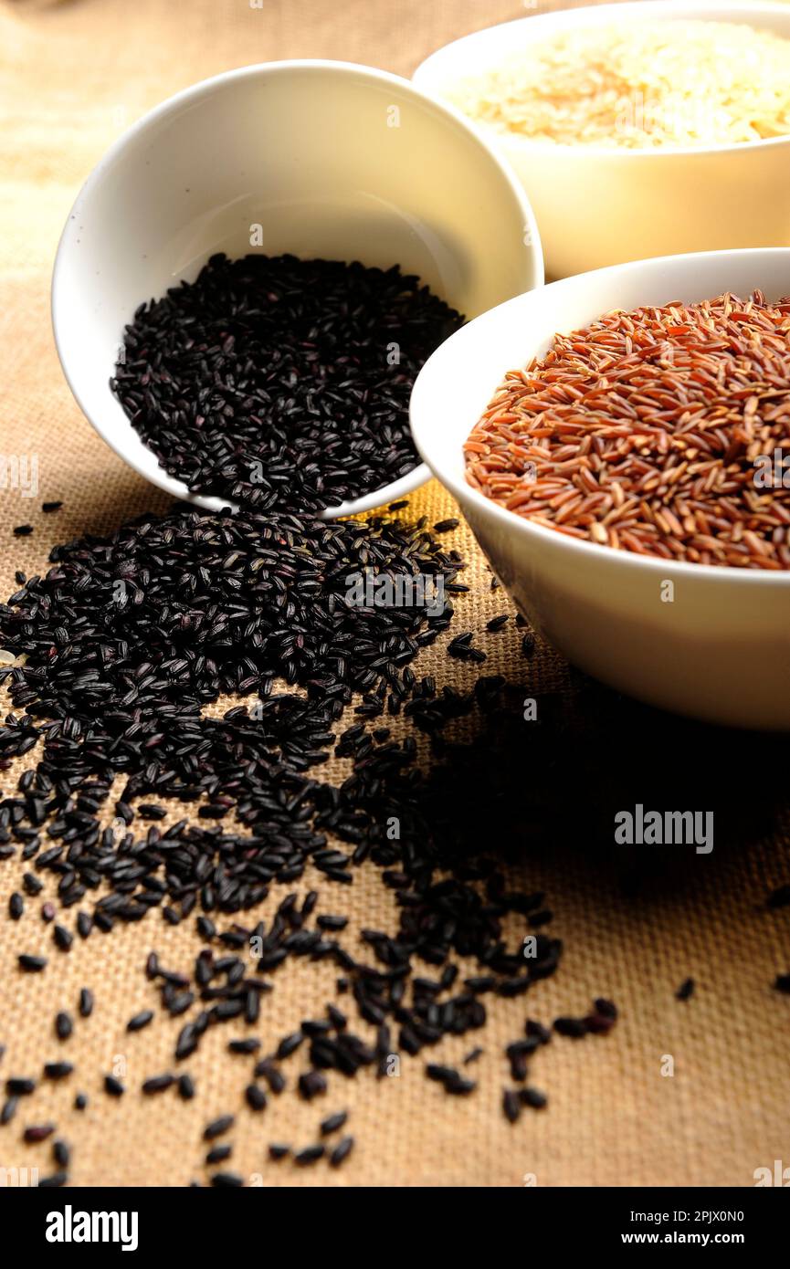 Different types of cooking rice, Venus, Basmati, Red Wild Rice, Italy ...