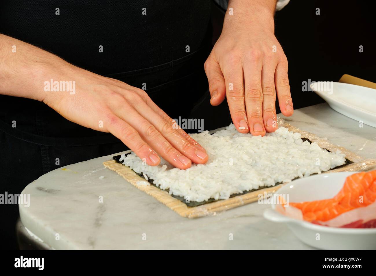 Preparation of sushi Stock Photo - Alamy
