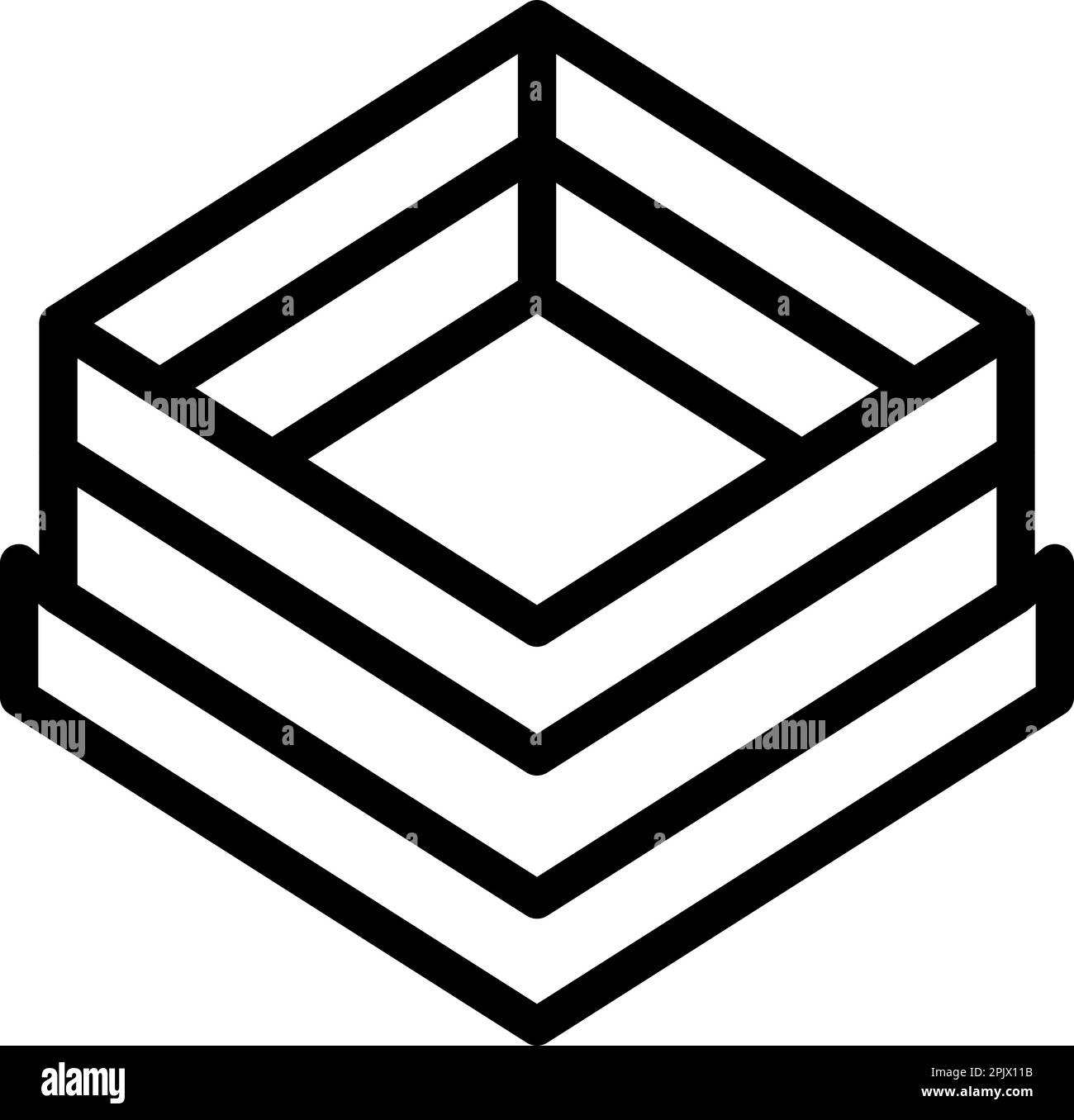 Sport ring icon outline vector. Boxing fight. Club champion Stock ...