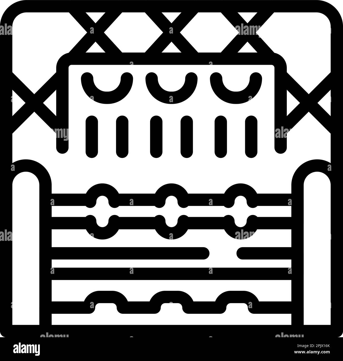 New box ring icon outline vector. Boxing fight. Club champion Stock ...