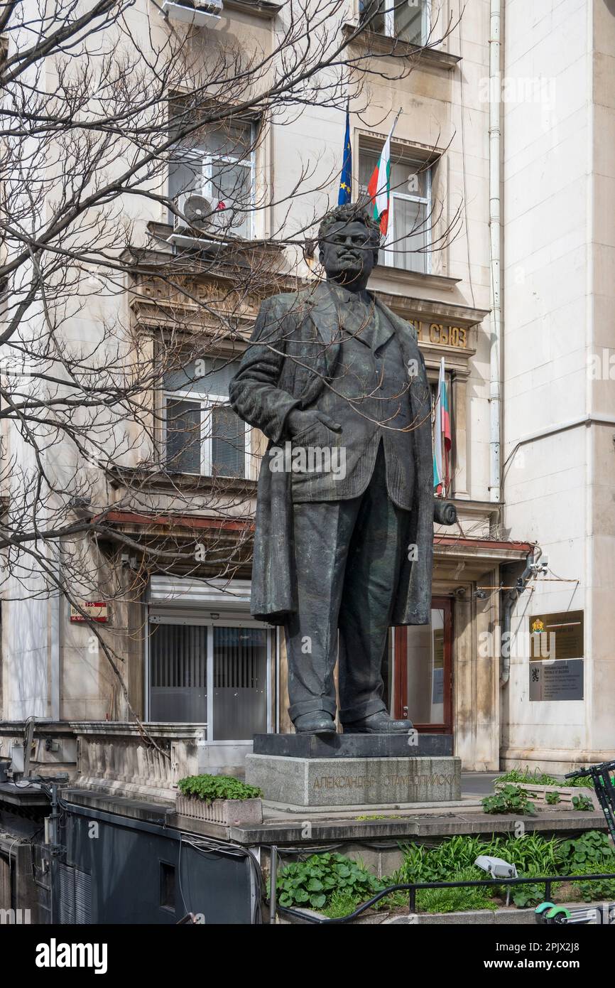 SOFIA, BULGARIA - MARCH 31, 2023: Panoramic view of Rakovski street in ...